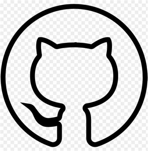 Github Octocat Outline Circle Symbol Toppng