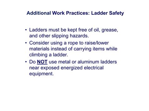 Step And Straight Ladder Safety Usage Requirements Pptx