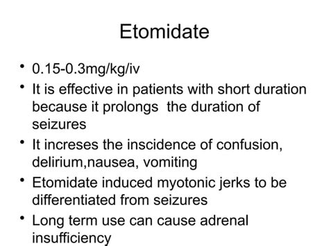 Anesthesia For Ect Drugs Special Populations Ppt