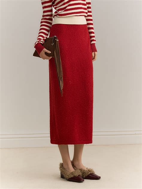 와이와이아이엠 Yyred And White Striped Skirt Yyred And White Striped Skirt