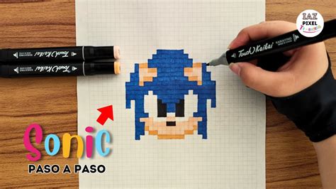 Como Dibujar A Sonic En Pixel Art Tutorial Paso A Paso Youtube