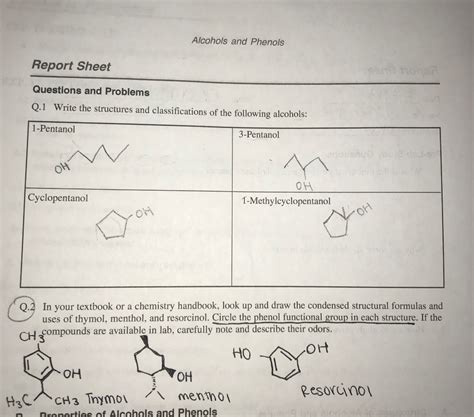 Phenol Condensed Structural Formula