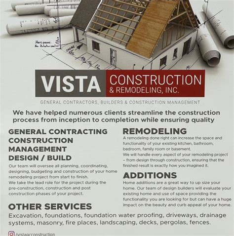 Vista Vista Construction General Contractors And Builders