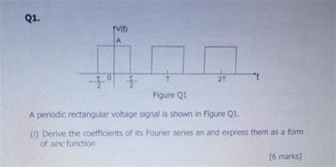 Solved Q1 A £ £ Figure Q1 A Periodic Rectangular Voltage