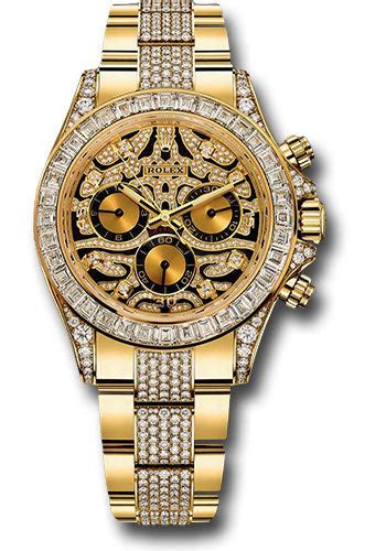 Rolex Yellow Gold Cosmograph Daytona 40 Watch Diamond Bezel Diamon