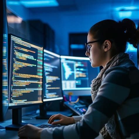 Free Coder At Night Image Download At StockCake