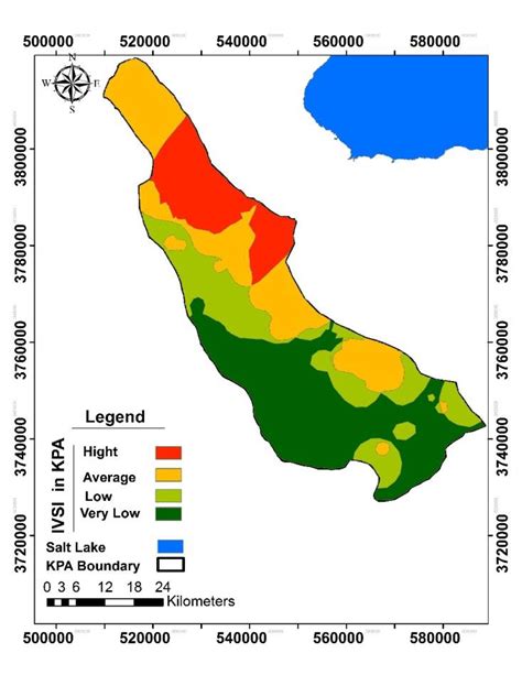 intrinsic vulnerability to salt water intrusion map of kashan plain
