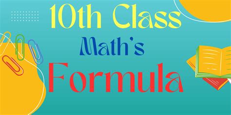 10th Class Maths Formula Formula In Maths