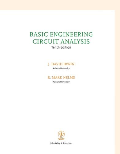 Basic Engineering Circuit Analysis By J David Irwin Open Library