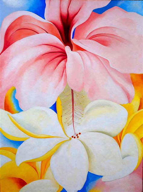 Hibiscus With Plumeria 1939 By Georgia Okeeffe Artchive