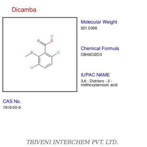 Dicamba At Best Price In Vapi Gujarat Triveni Interchem Pvt Ltd