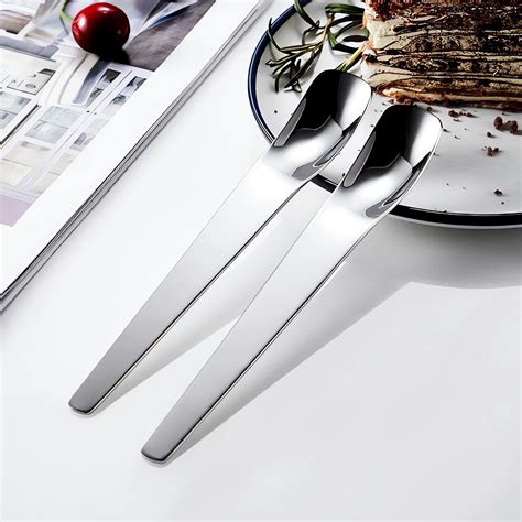 Savings Nsxcdh Dessert Spoon Set Stainless Steel Flat Spoons Long