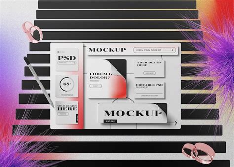 Premium Psd Browser Mockup In Glassmorphism Style