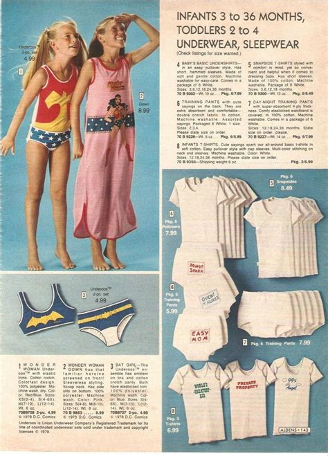 80s Vintage Girls Panties Underwear Sleepwear Catalog Pages Ads