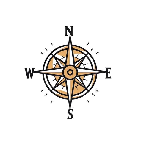 Premium Ai Image Compass Icon Hand Drawn Isolated On White Background