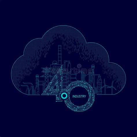 Genfour Stock Vector Illustration Of Industrial Internet 167069770