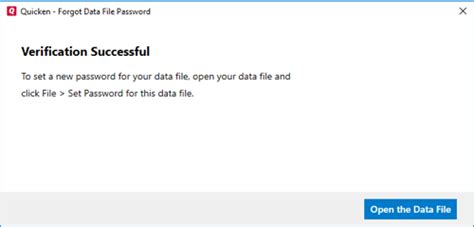 What If I Forgot The Data File Password Or Quicken Isnt Accepting It