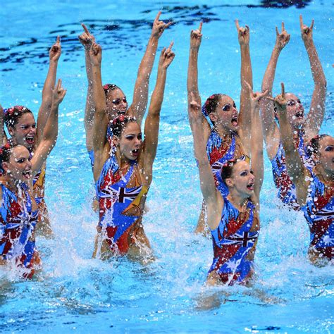 Synchronized Swimming Team Poses