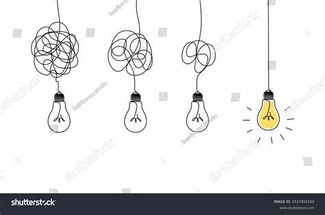 One Continuous Line Drawing Tangled Scribble Stock Vector Royalty Free