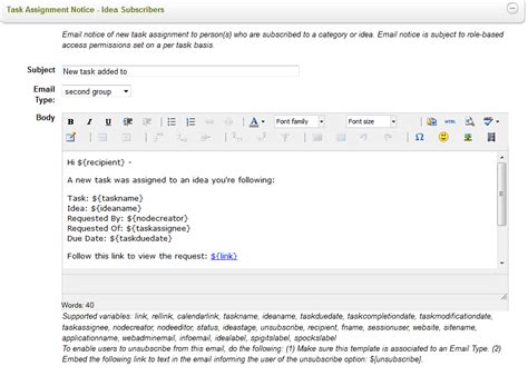 Task Email Templates Planview Customer Success Center