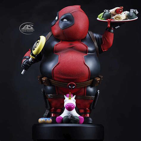 Cute Fat Deadpool Printed Zbrushcentral
