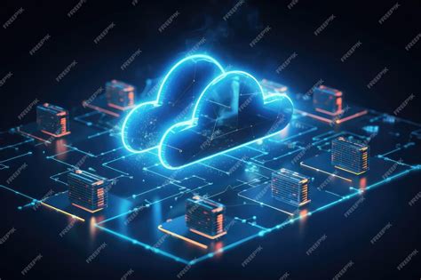 Premium Photo Cloud Computing Transfer Big Data On Internet Futuristic Digital Technology