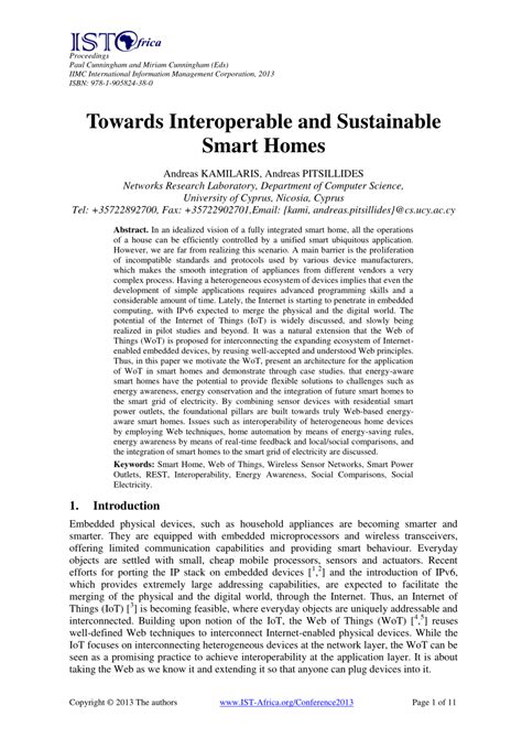 Pdf Towards Interoperable And Sustainable Smart Homes