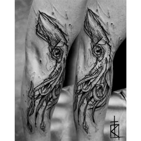 Giant Squid Tattoo Drawings