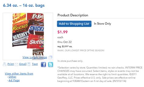 Barbaras Beat Toys R Us Hersheys And Mars Candy Sale 199 A Bag