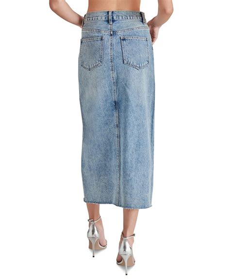 steve madden women s avani front slit denim maxi skirt macy s