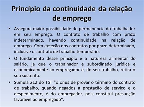 Principio Da Continuidade Direito Do Trabalho Retoedu