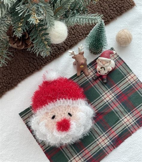 🎅🏻모자쓴 산타수세미🎅🏻 아이디어스
