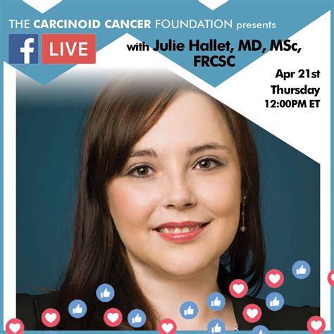 Dr Julie Hallet To Be Featured Guest For Ccfs Luncheon With The Experts Carcinoid Cancer