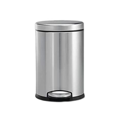 Packpro Stainless Steel Pedal Dustbin With Lid Small Compact Space