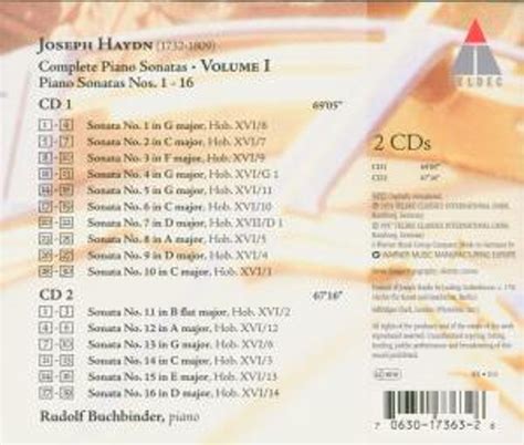 Joseph Haydn Sämtliche Klaviersonaten Vol1 2 Cds Jpcde