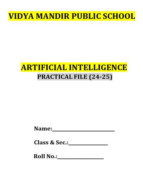 Ix Ai Practical File 24 25 Pdf Area Length
