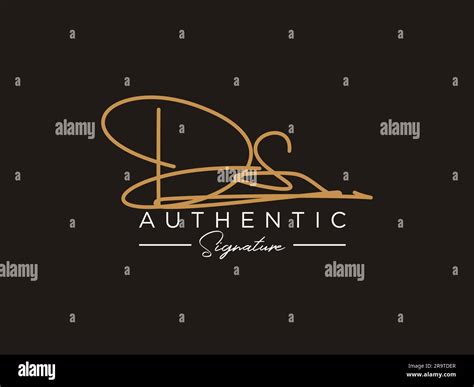 Ds Signature Logo Template Vector Stock Vector Image And Art Alamy