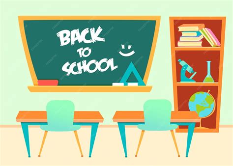 Premium Vector Classroom Objects Flat Vector Illustration Back To