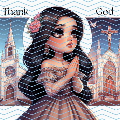 Praying Chibi Girl Wrap Png Design Sublimation Etsy