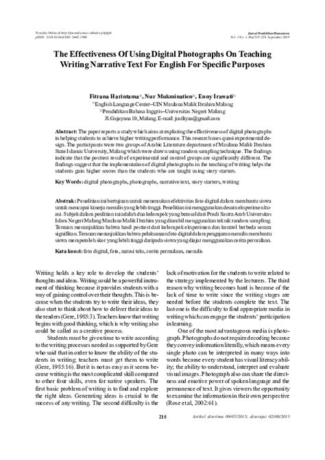 Pdf The Effectiveness Of Using Digital Photographs On Teaching