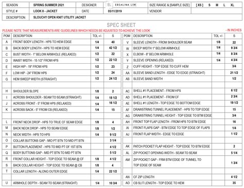 Professional Tech Pack For Knit And Woven Jacket Behance