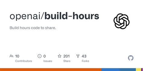 Github Openaibuild Hours Build Hours Code To Share