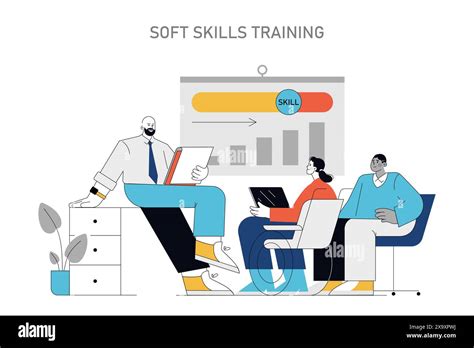 soft skills training concept professionals attending a development workshop enhancing teamwork