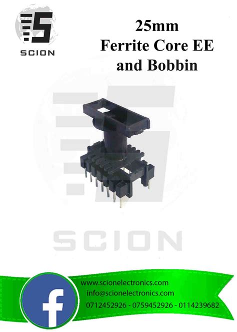 25mm Ferrite Core Ee And Bobbin Scion Electronics