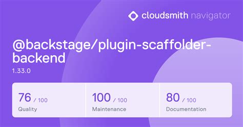 backstage plugin scaffolder backend 1 33 0 npm package quality