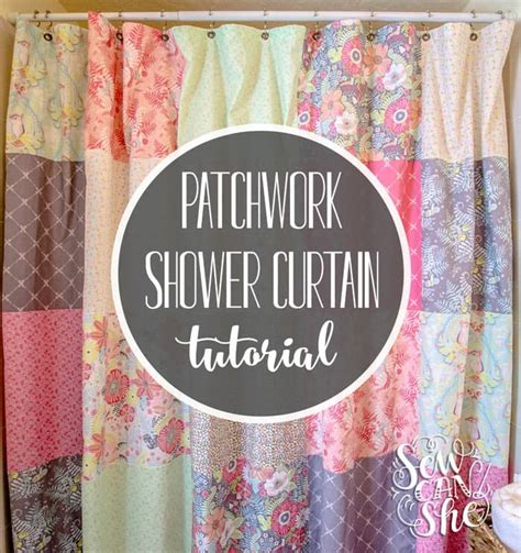 How To Sew A Fat Quarter Patchwork Shower Curtain