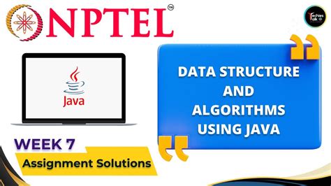 Nptel Data Structure And Algorithms Using Java Week7 Quiz Assignment