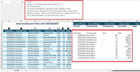 Advanced Dynamic Filtering With Checkboxes In Excel Data Analytics