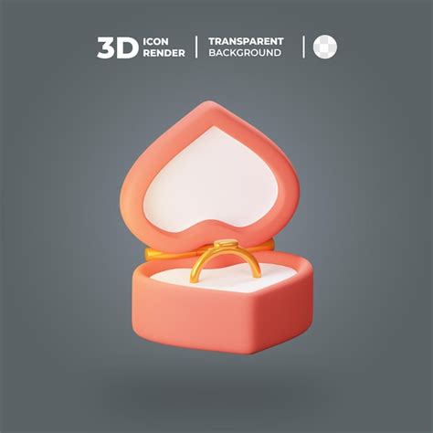 Premium Psd 3d Render Ring Box