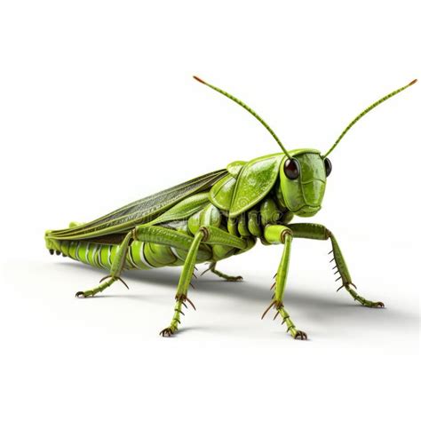 Hyper Realistic Sci Fi Grasshopper On White Background Stock Illustration Illustration Of